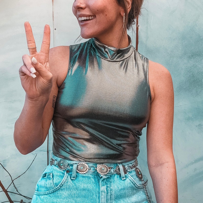 Metallic Bodysuit - Etsy