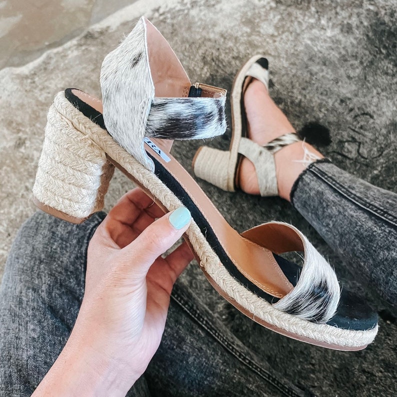 Western Cowhide Heels - Etsy
