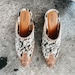 Western Leather Tooled Mules With Cowhide - Etsy