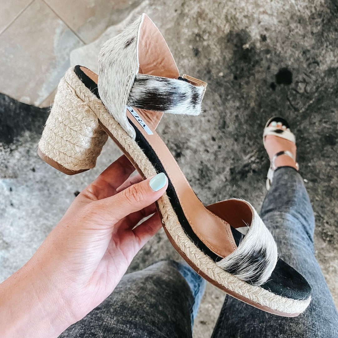 Western Cowhide Heels - Etsy