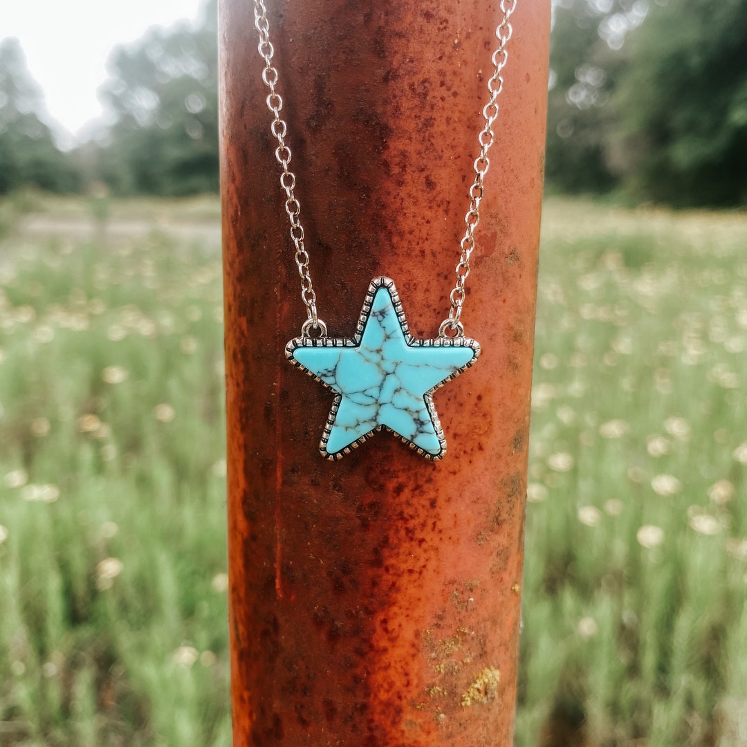 Turquoise Star Necklace - Etsy