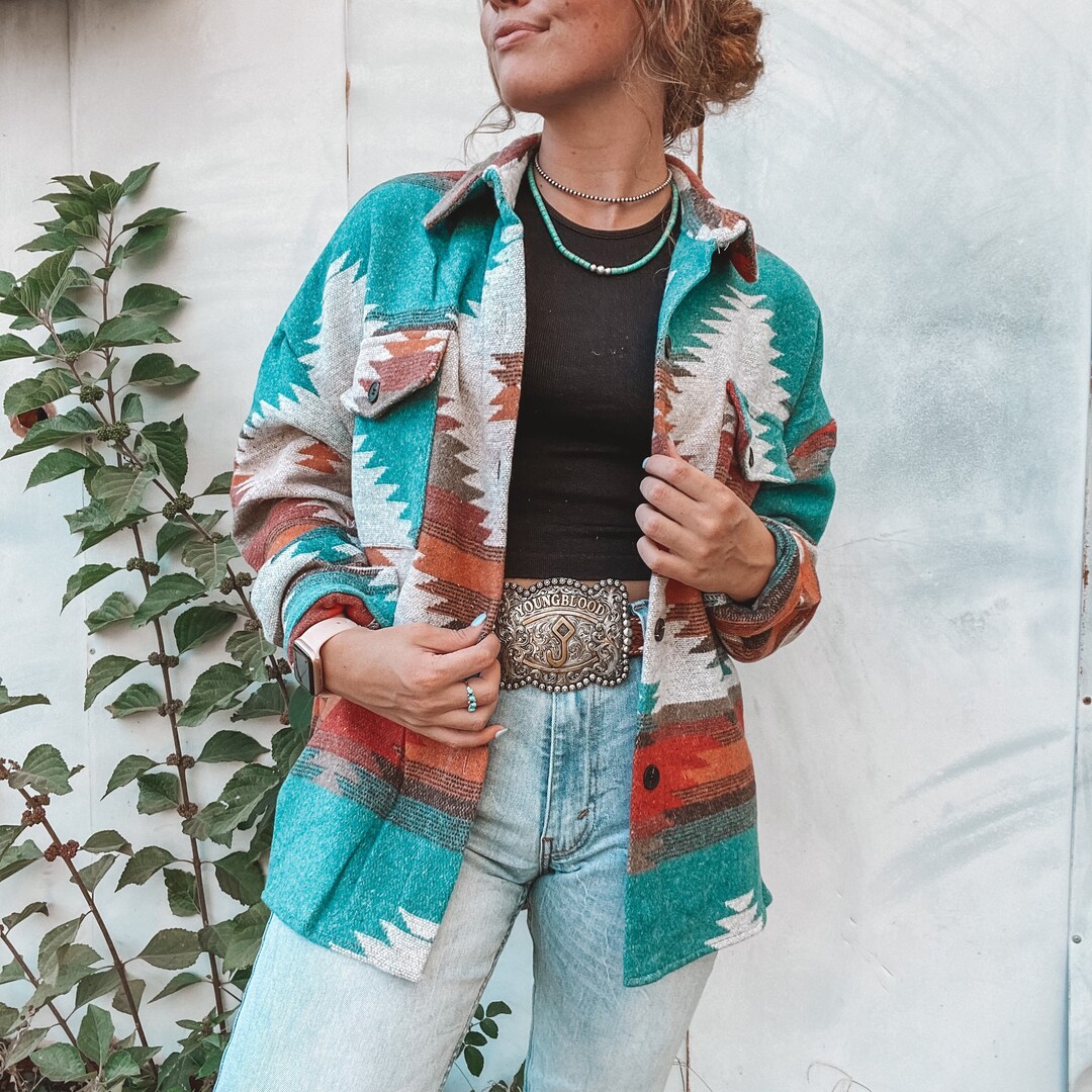 Western Aztec Shacket - Etsy