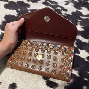 Genuine Leather Western Wallet - Etsy