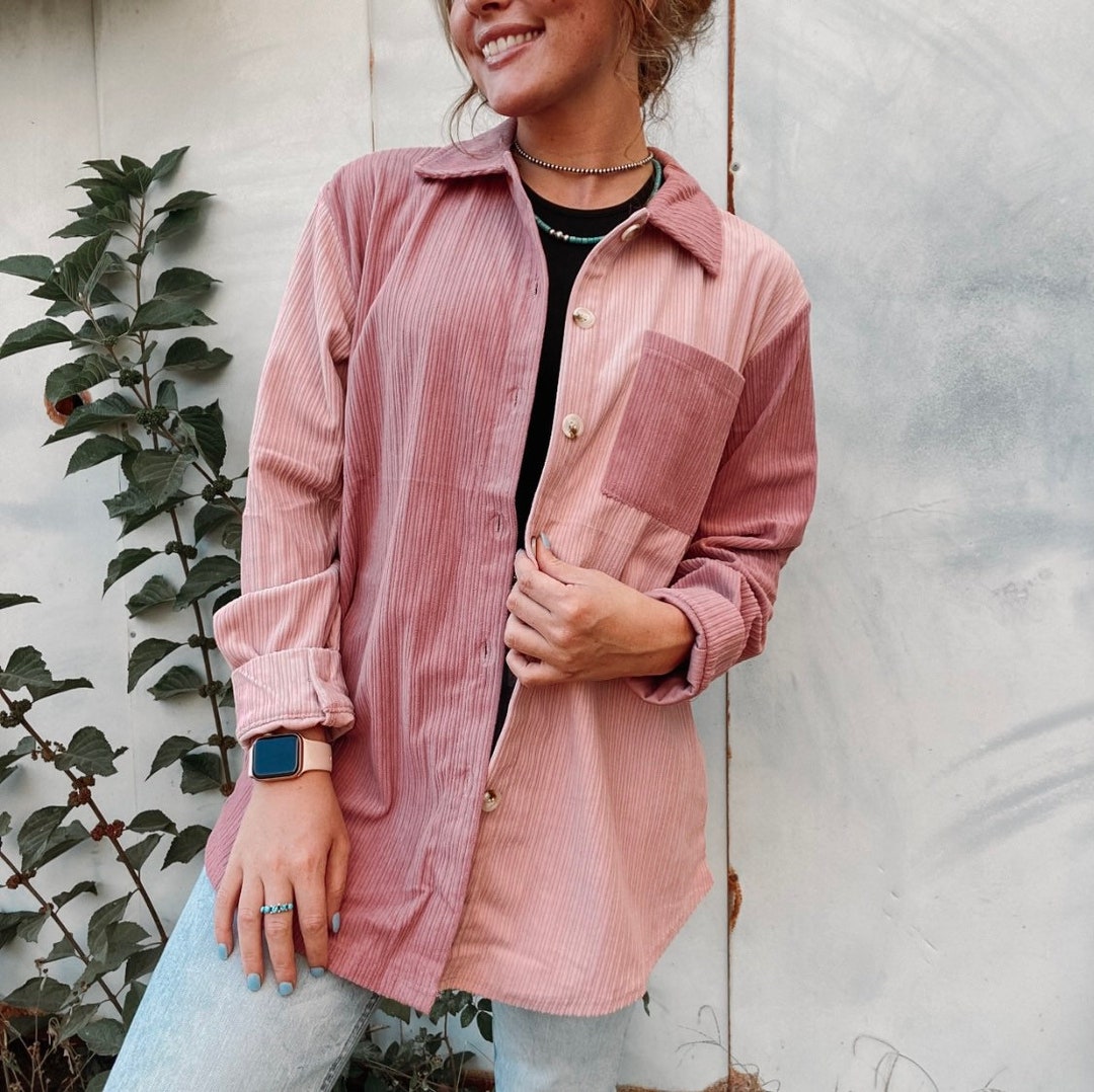 Pink Corduroy Shacket - Etsy