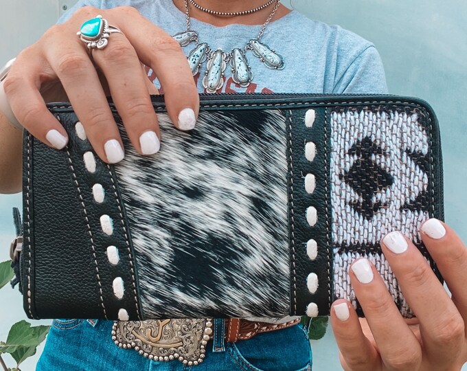 Genuine Leather Cowhide Wallet - Etsy