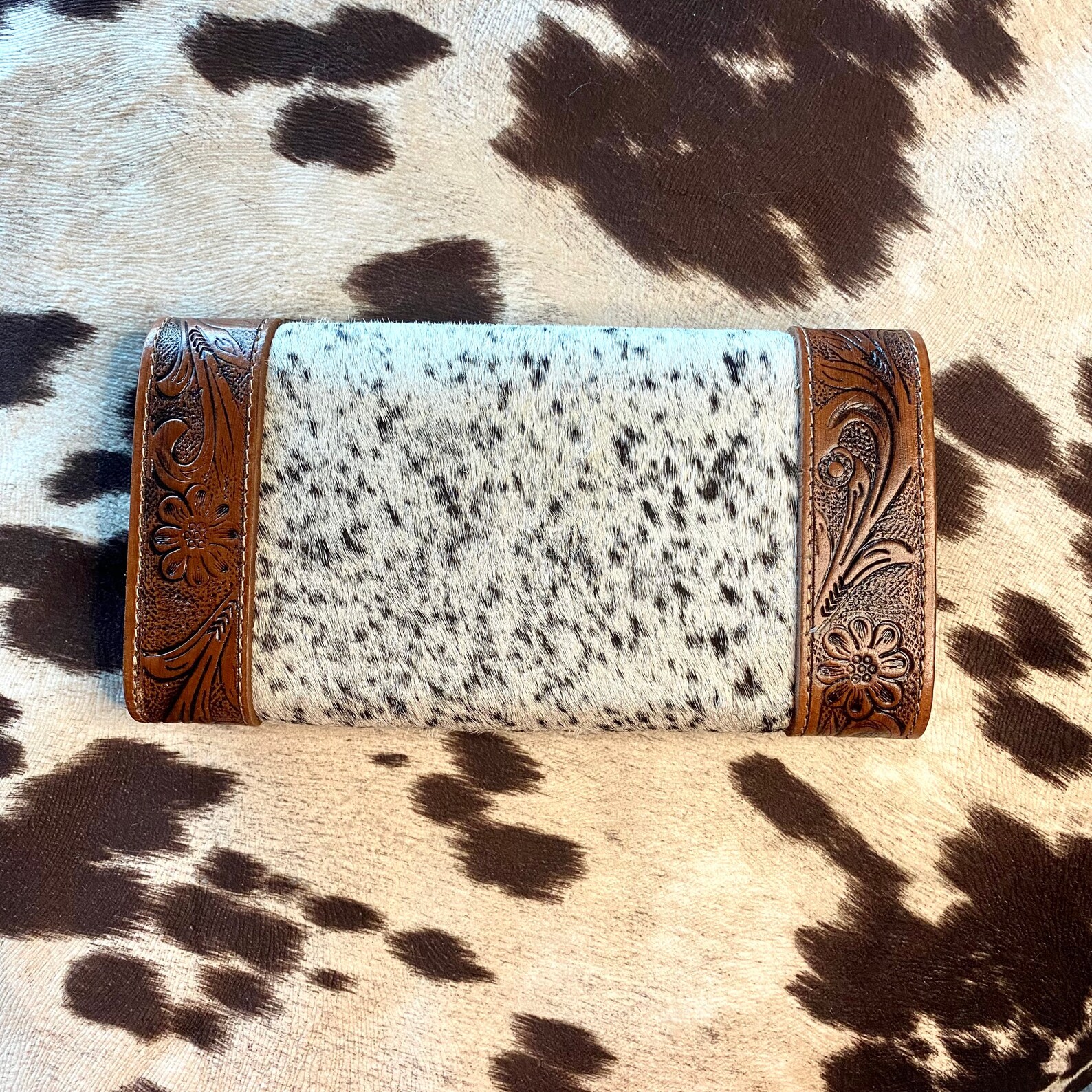 Genuine Leather Cowhide Wallet - Etsy