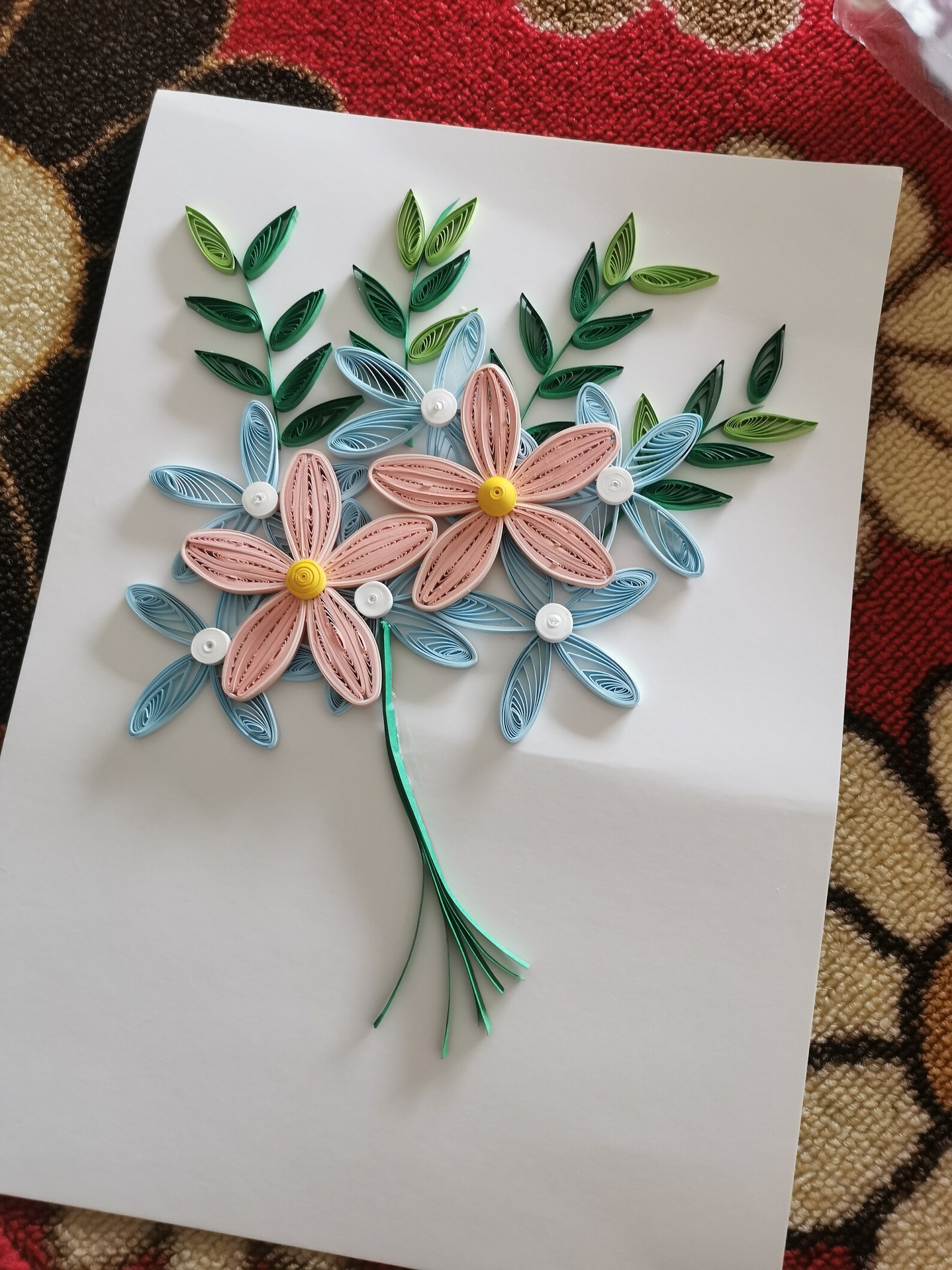 A4 Framed 3D Quilling Paper Flowers Wall Art Gift quilling - Etsy