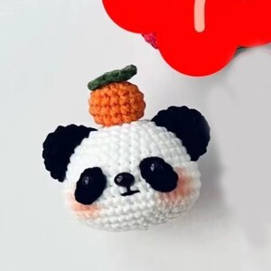 Crochet Panda Keychain, Crochet Panda, Panda Keychain, Crochet Animal ...