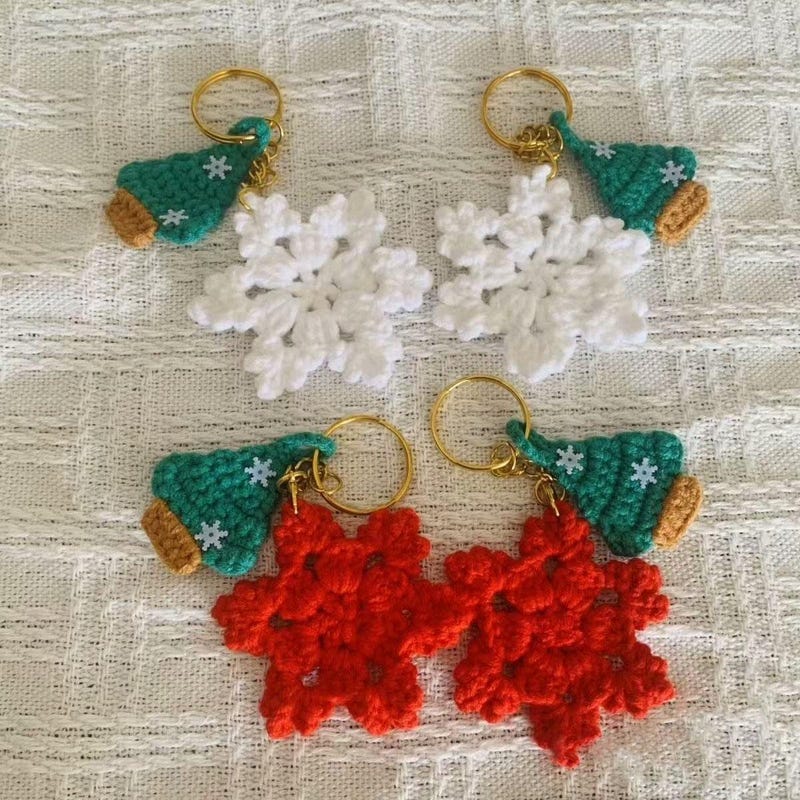 Snowflake Keychain - Etsy