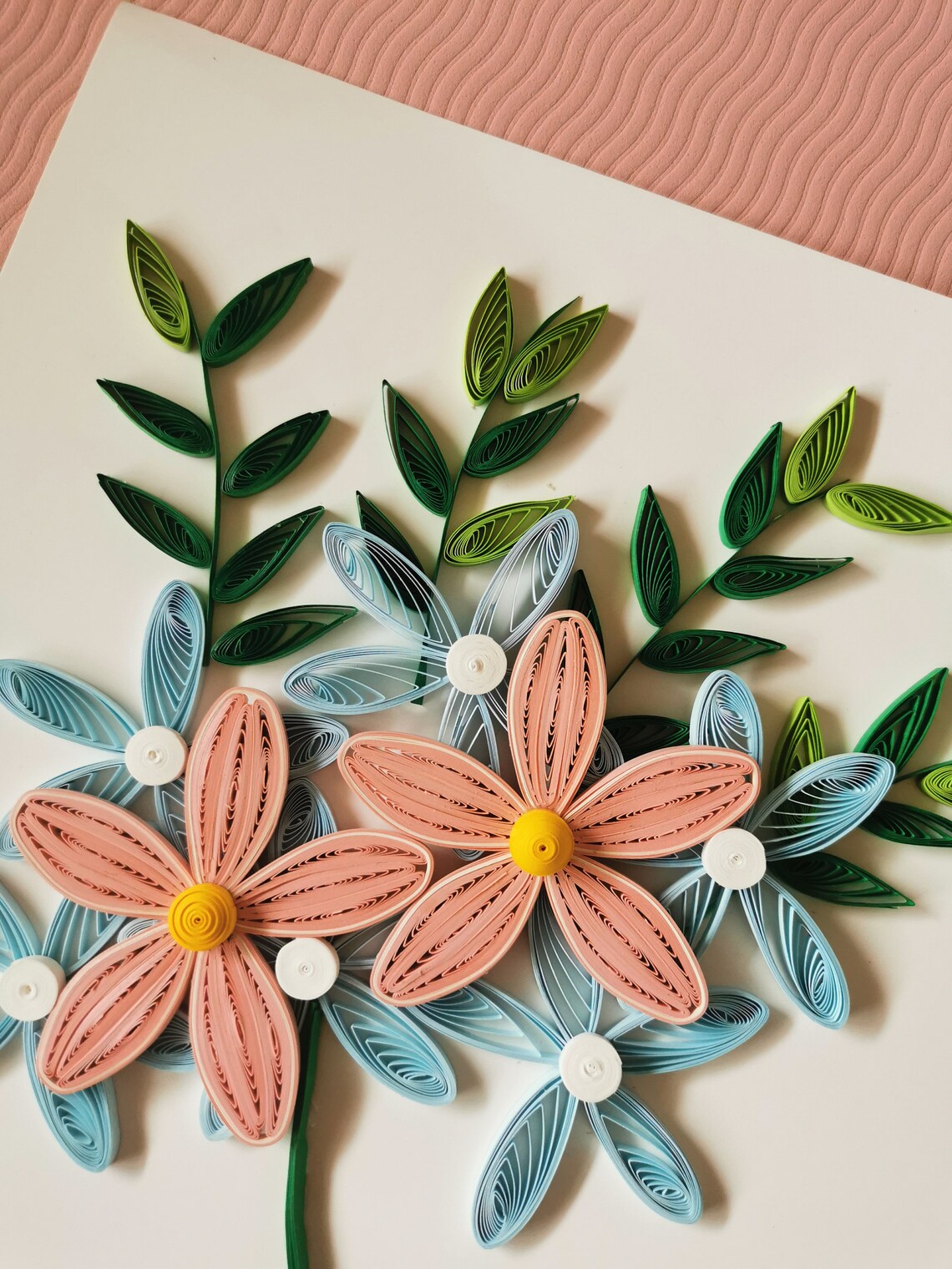 A4 Framed 3D Quilling Paper Flowers Wall Art Gift quilling | Etsy