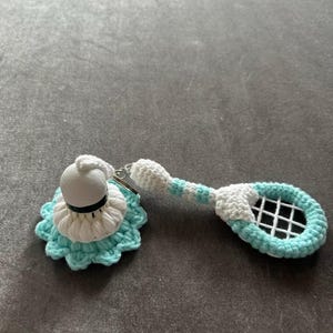 Crochet Badminton Keychain,crochet Shuttlecock Keychain, Badminton ...