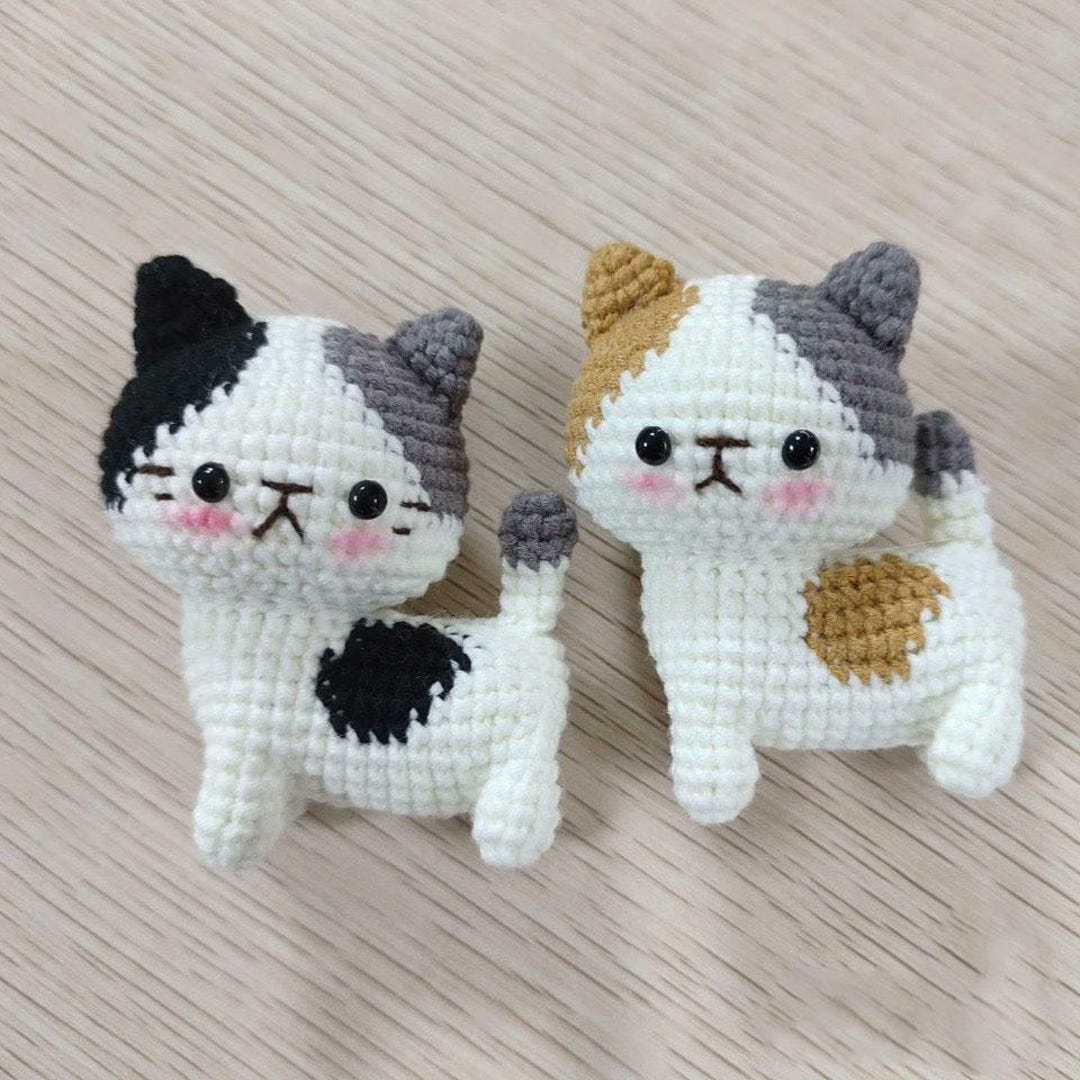 Crochet Cute Cat, Crochet Cat Keychain, Cat Keychain, Crochet Keychain ...