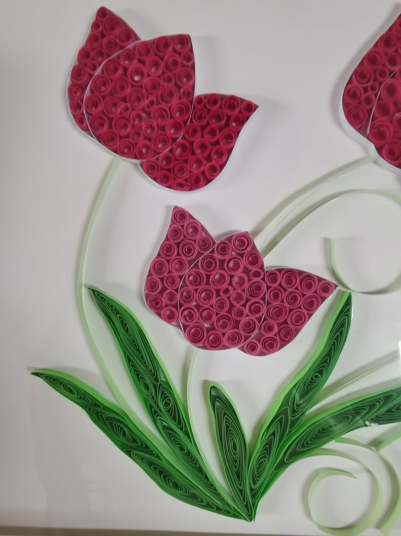A4 Framed 3D Quilling Paper Flowers Wall Art Gift quilling - Etsy