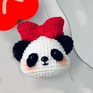 Crochet Panda Keychain, Crochet Panda, Panda Keychain, Crochet Animal ...