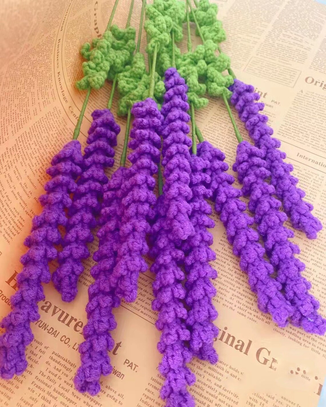 Lavender Handmade Bouquet Crochet Lavender Bunchlove Gift - Etsy