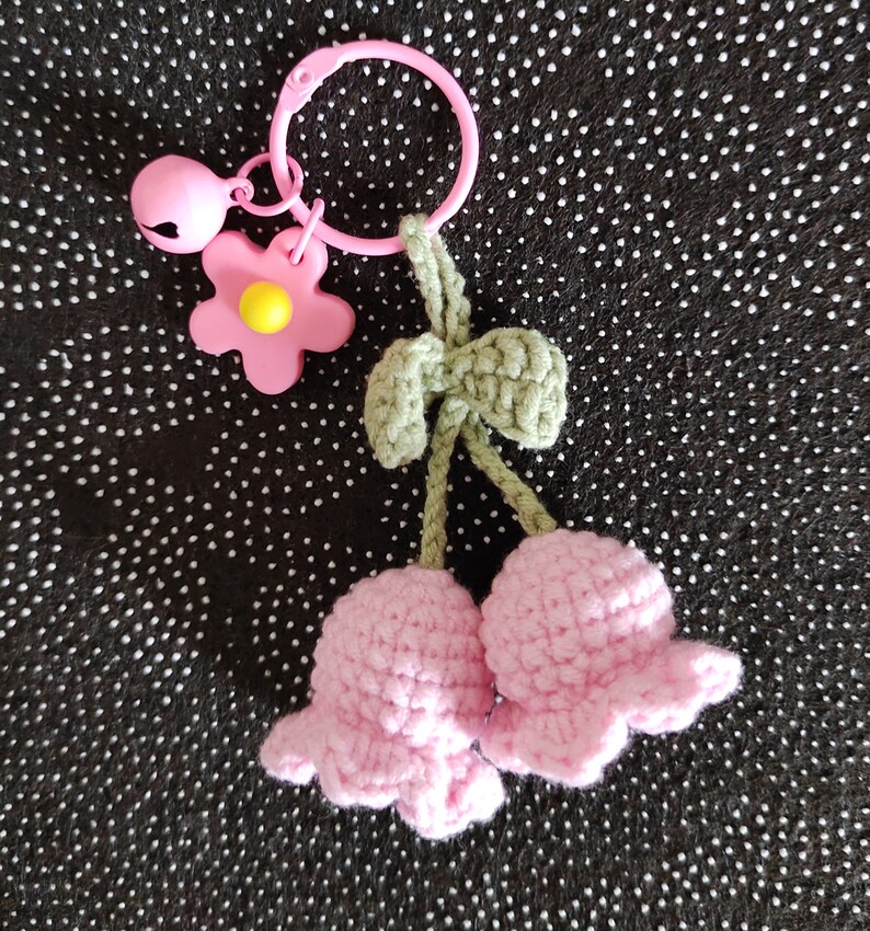 Cute Lily of the Valley Keyrings Handmade Knitted Keyrings - Etsy