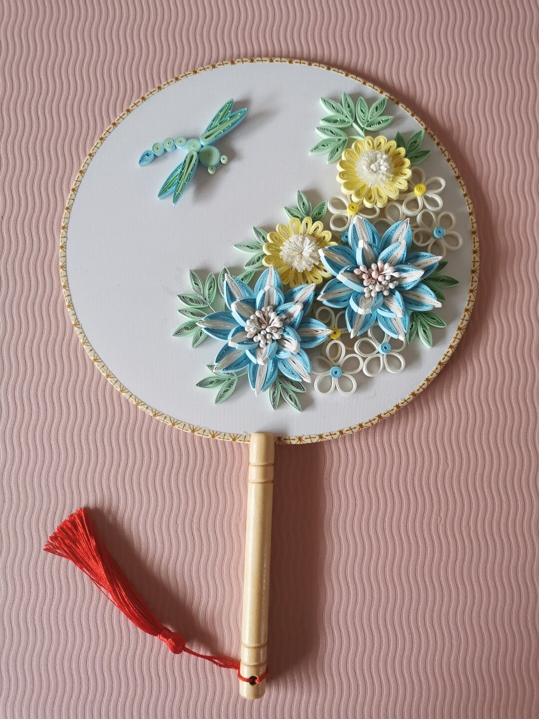 Quilling Paper Fan Decorations, Flowers Paper Quilled Fan, Ornament ...