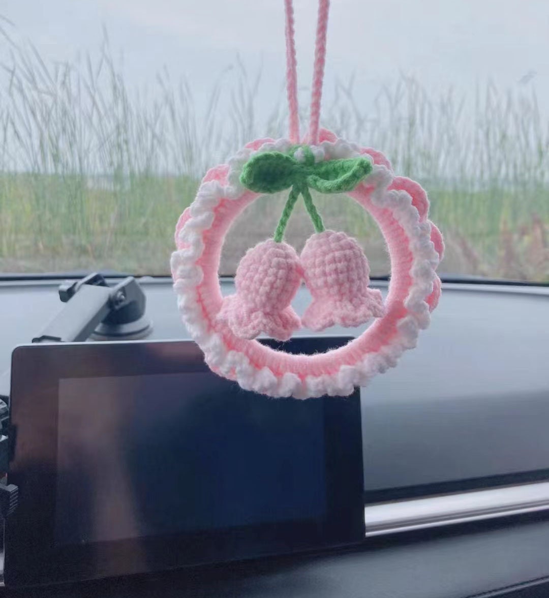 Cute Lily of the Valley Car Mirror Hanging Flower Decor Rear View ...