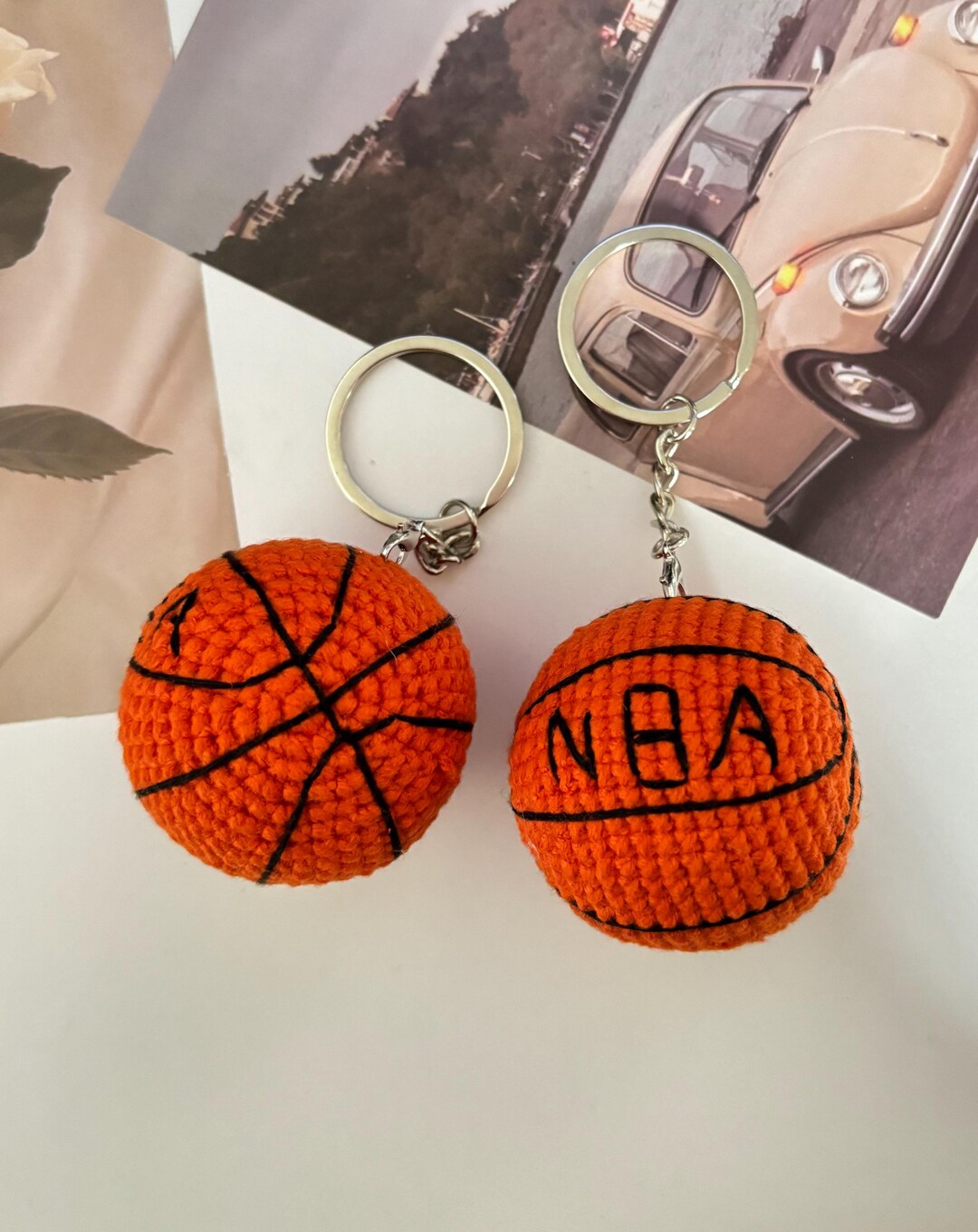 Crochet Basketball Keychain, Crochet Basketball, Basketball Keychain ...