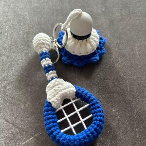 Crochet Badminton Keychain,crochet Shuttlecock Keychain, Badminton ...