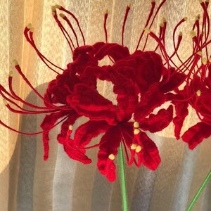 Crochet Equinox Flower, Handmade Knitted Flower, Knitted Lycoris Flower ...