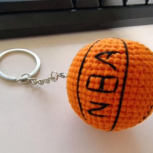 Crochet Basketball Keychain, Crochet Basketball, Basketball Keychain ...