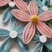 A4 Framed 3D Quilling Paper Flowers Wall Art Gift ,quilling Paper Art ...