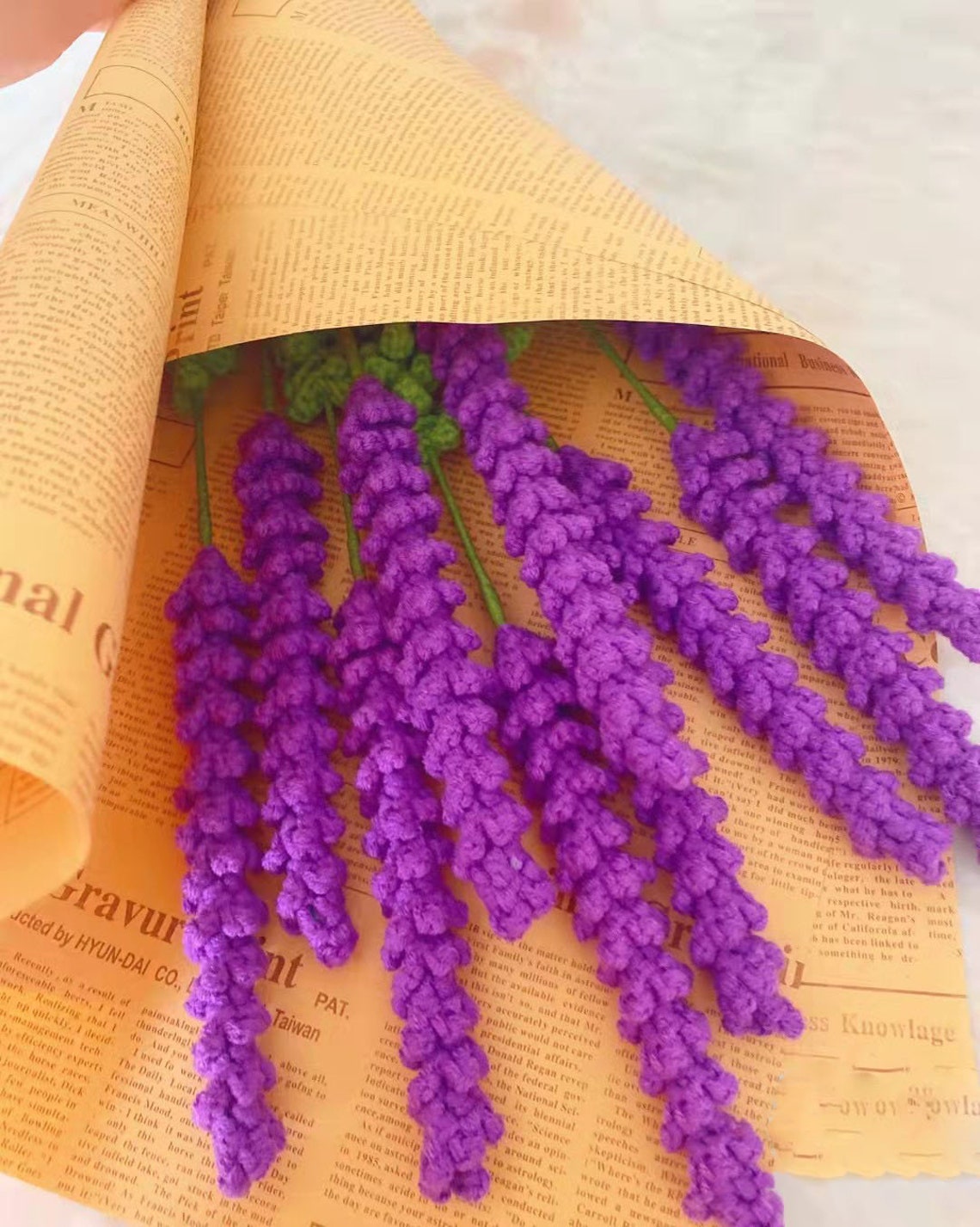 Lavender Handmade Bouquet Crochet Lavender Bunchlove Gift - Etsy