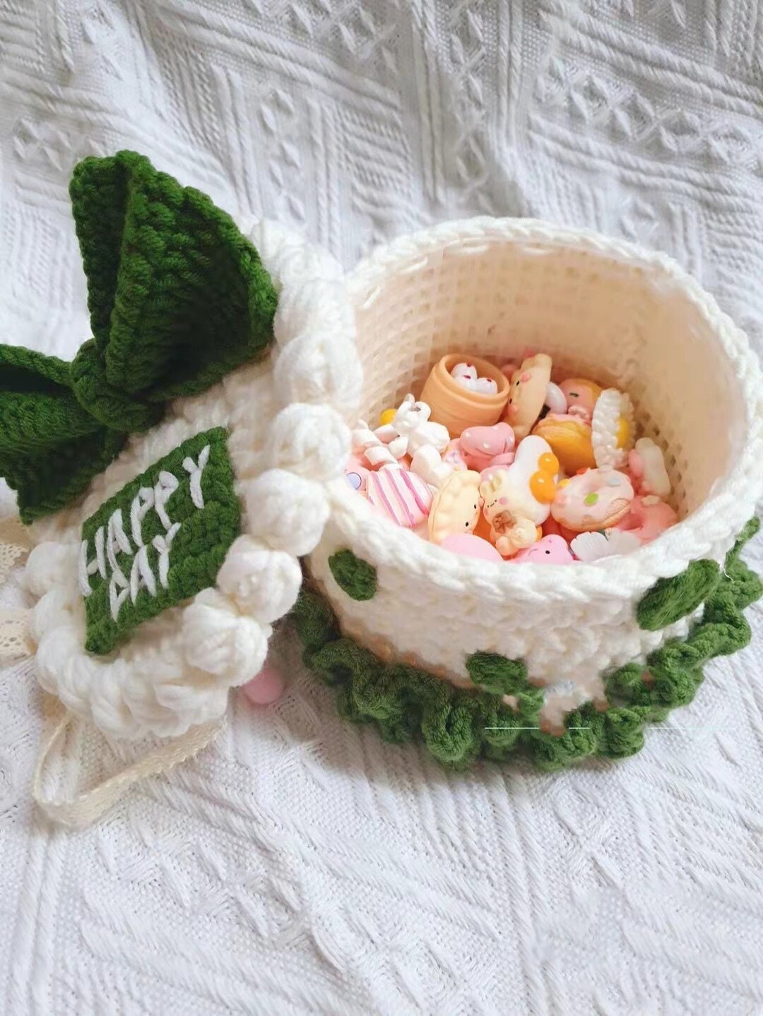 Crochet Storage Box, Crochet Storage Basket, Knitted Jewelry Storage ...