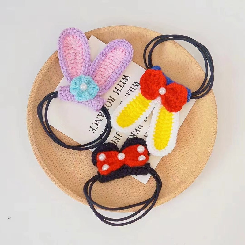 Rabbit Ear Hair Ties - Etsy