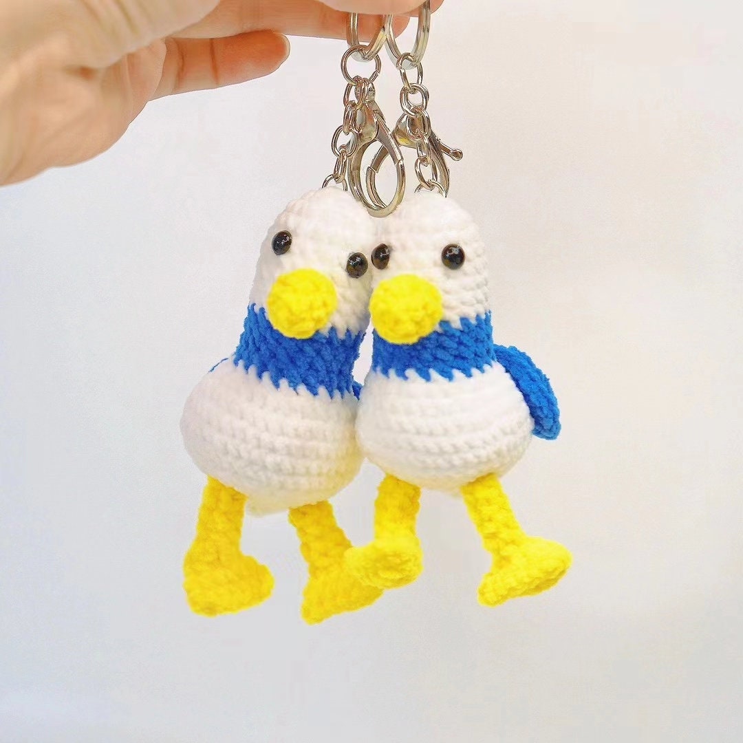 Crochet Animal Keychain,crochet Duck Keychain,crochet Duck,duck Key ...