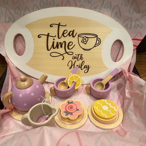 Wooden Tea Set - Etsy