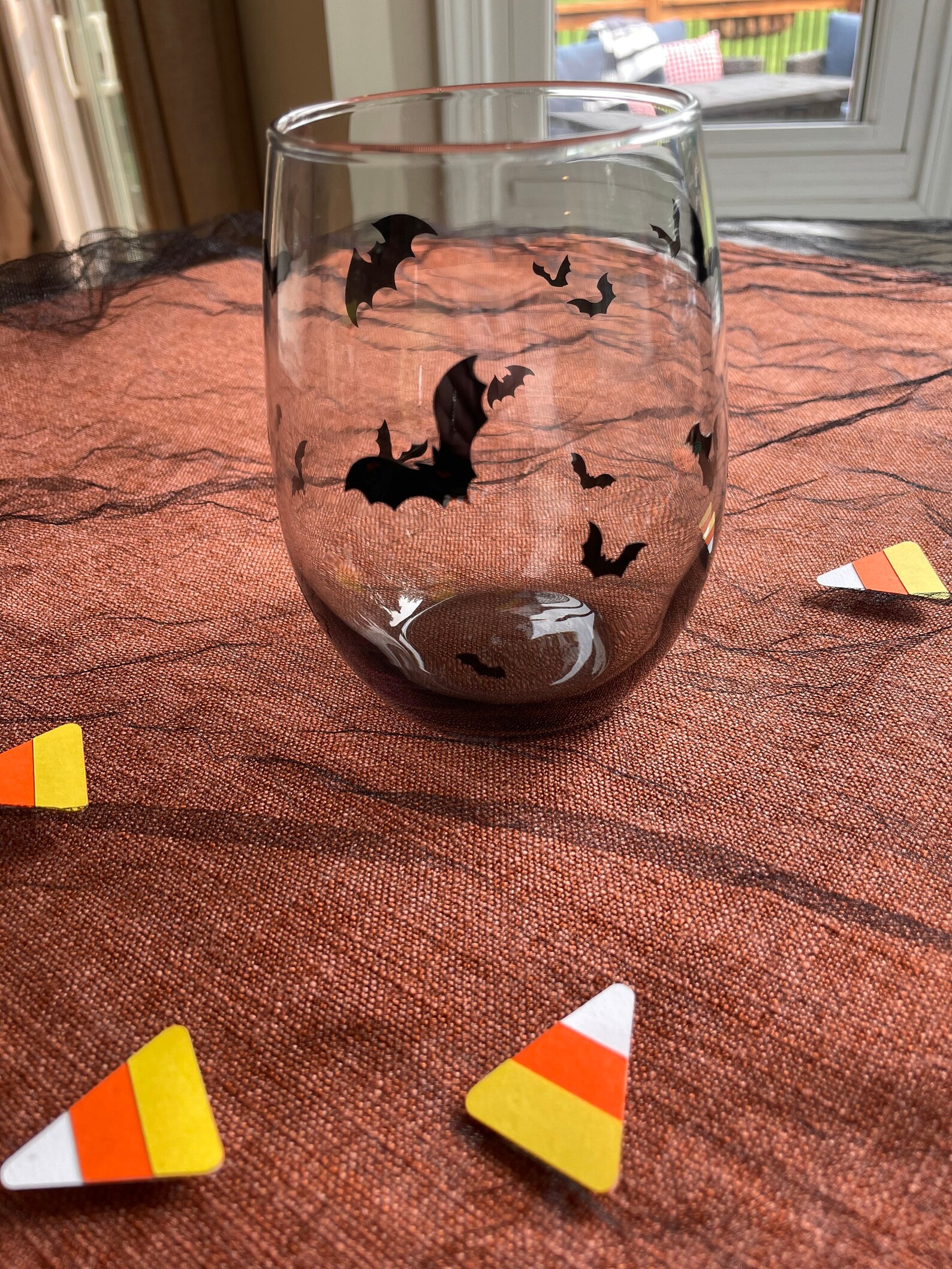 Halloween Bat Wine Glass - Etsy