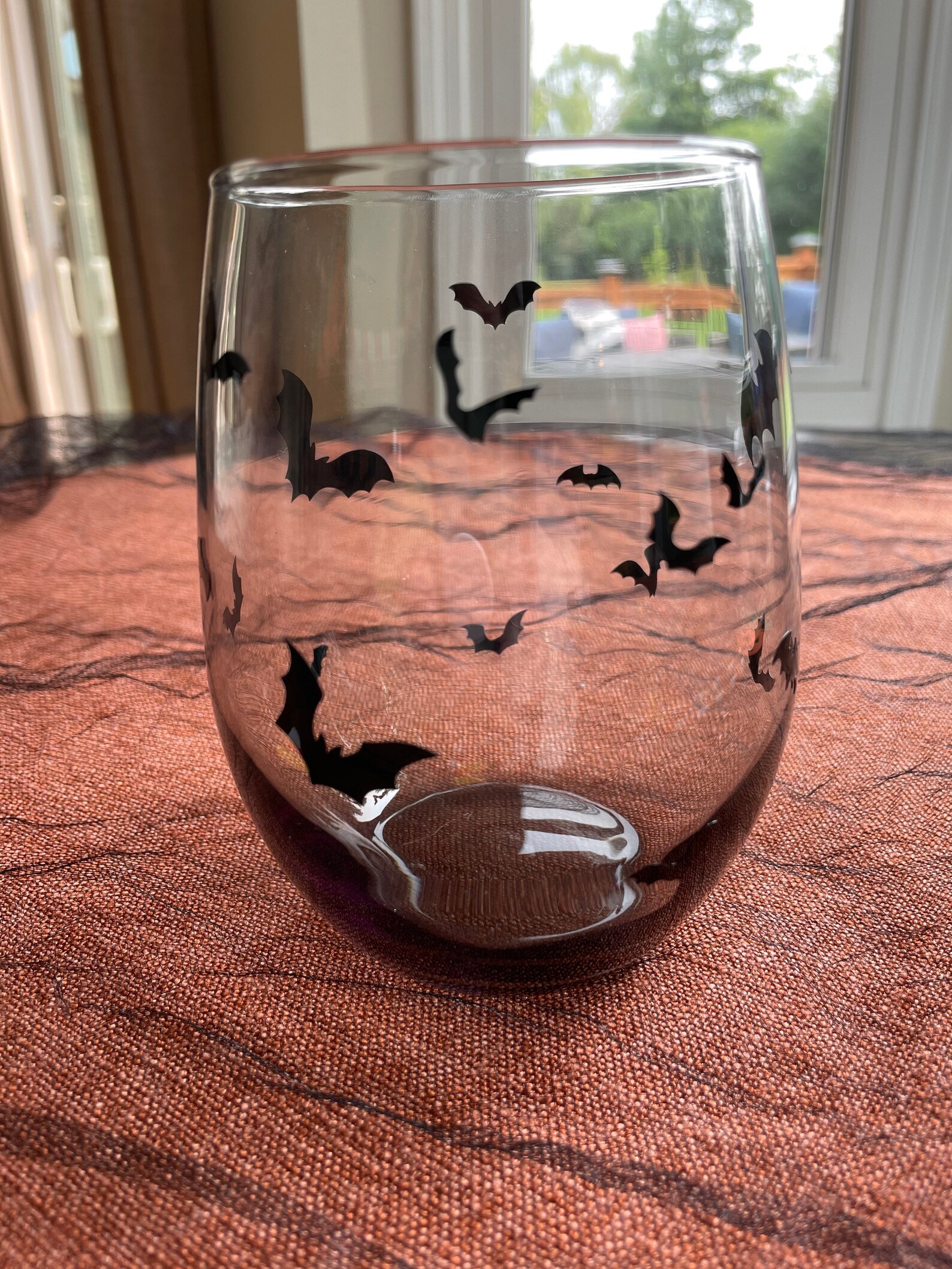 Halloween Bat Wine Glass - Etsy