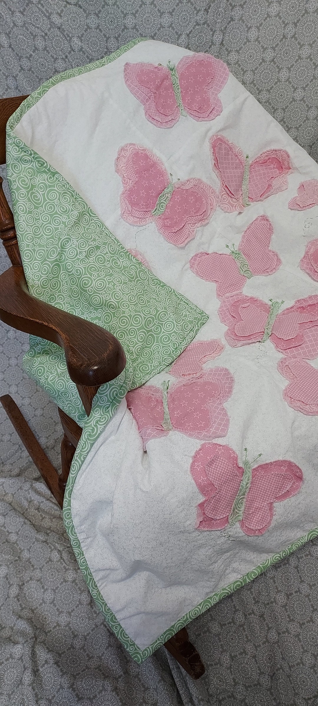Baby Butterfly Rag Quilt Comforter Thickness - Etsy