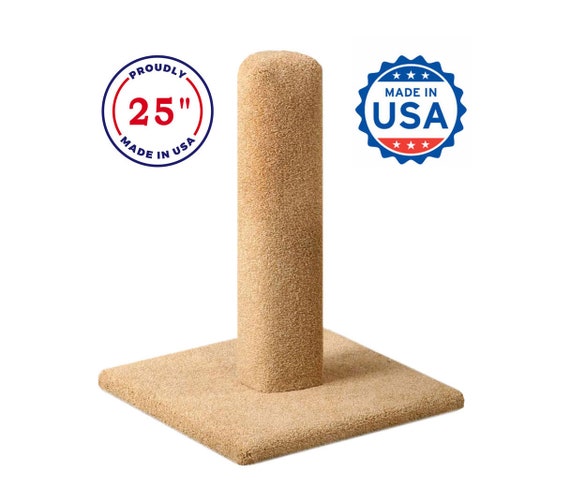 25 Inches Solid Wood Cat Scratching Posts USA Made Tan - Etsy