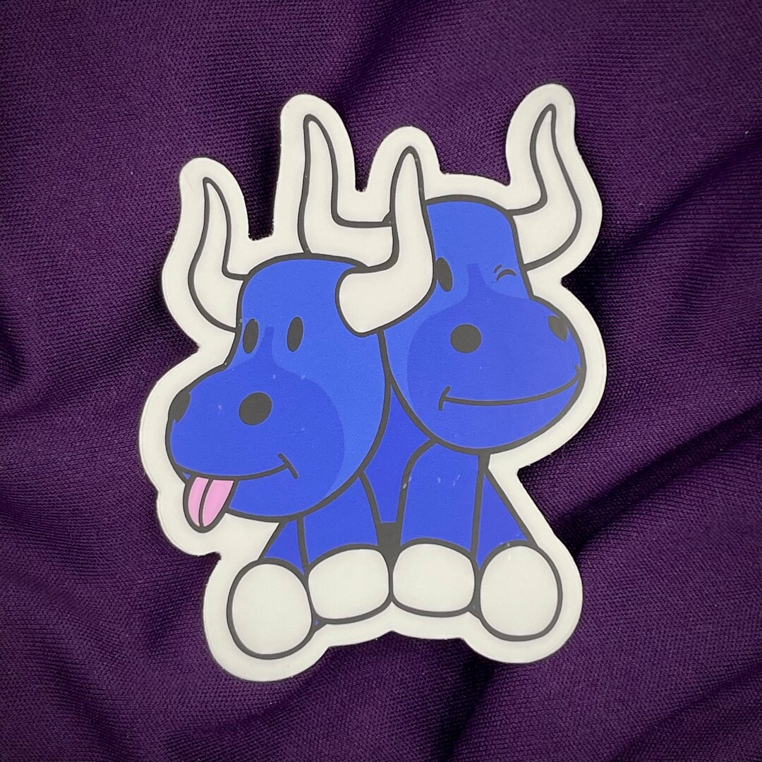Blue Brahmin Plushie Sticker - Etsy