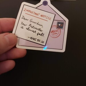 Postmaster Letter Urgent Destiny 2 Inspired Stickers - Etsy