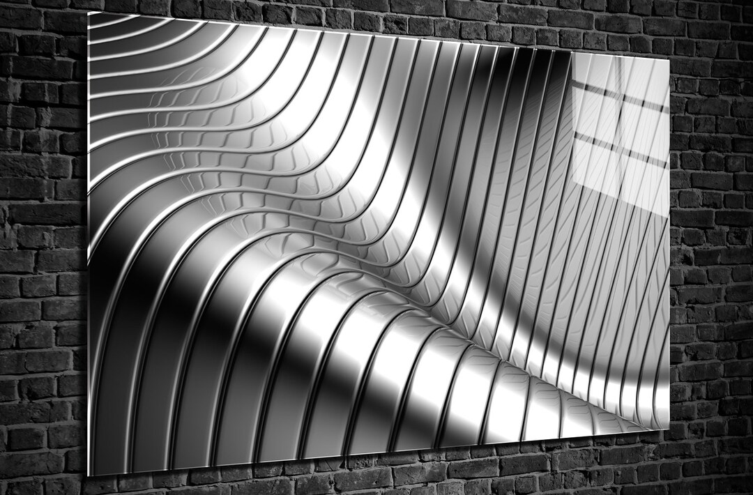 Abstract Glass Wall Art, Tempered Glass Printing Wall Art Natural and ...