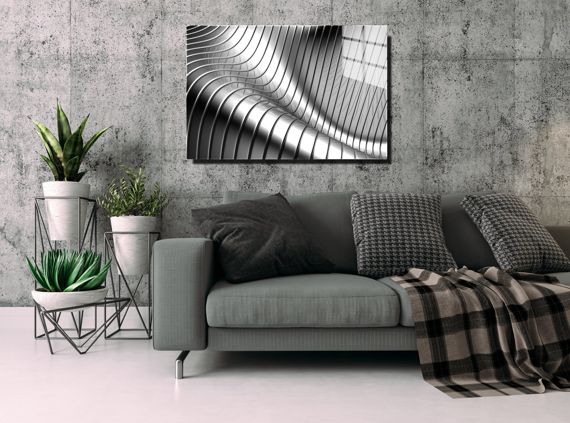 Abstract Glass Wall Art, Tempered Glass Printing Wall Art Natural and ...