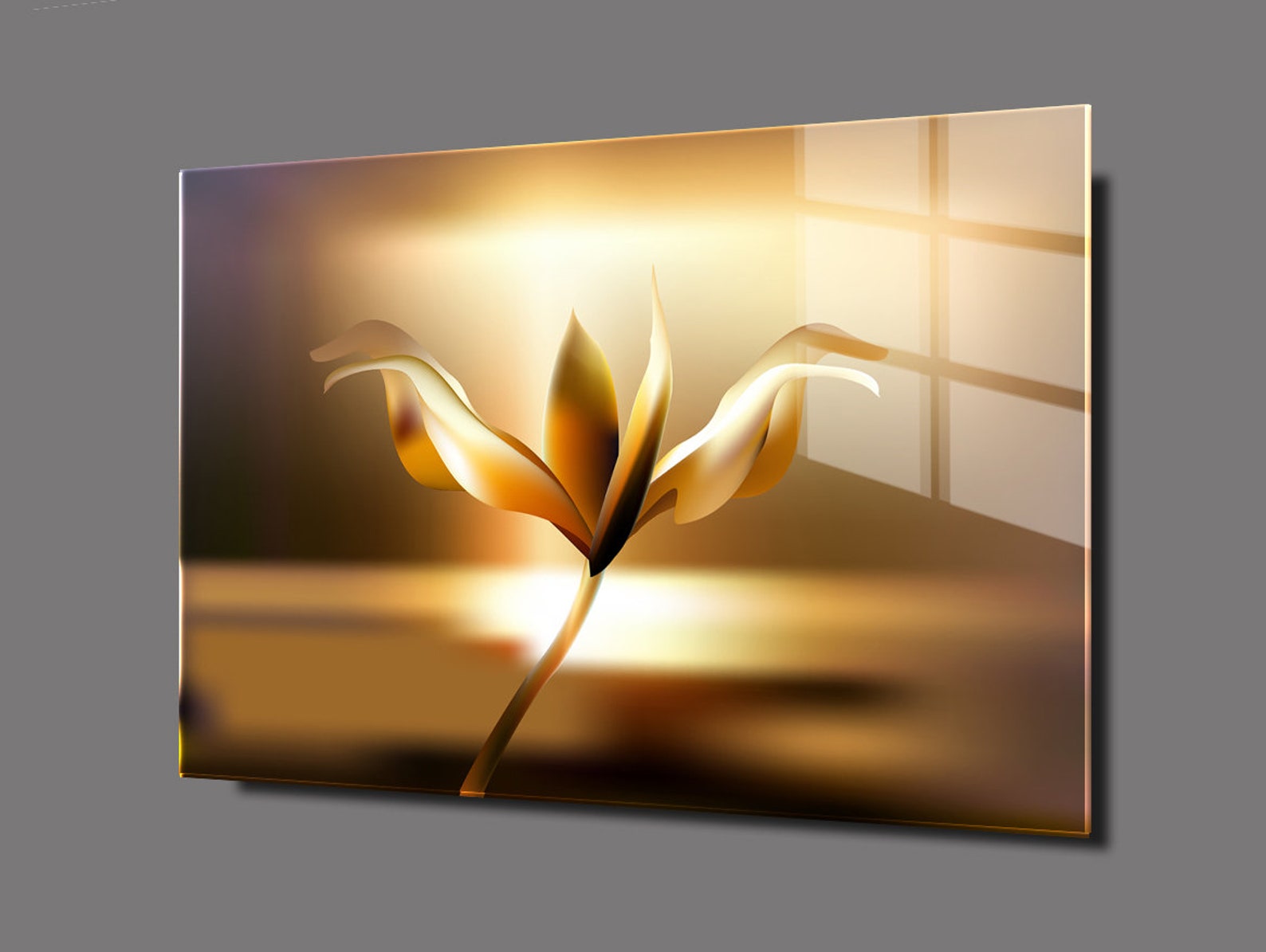 Abstract Glass Wall Art Tempered Glass Printing Wall Art Natural and ...