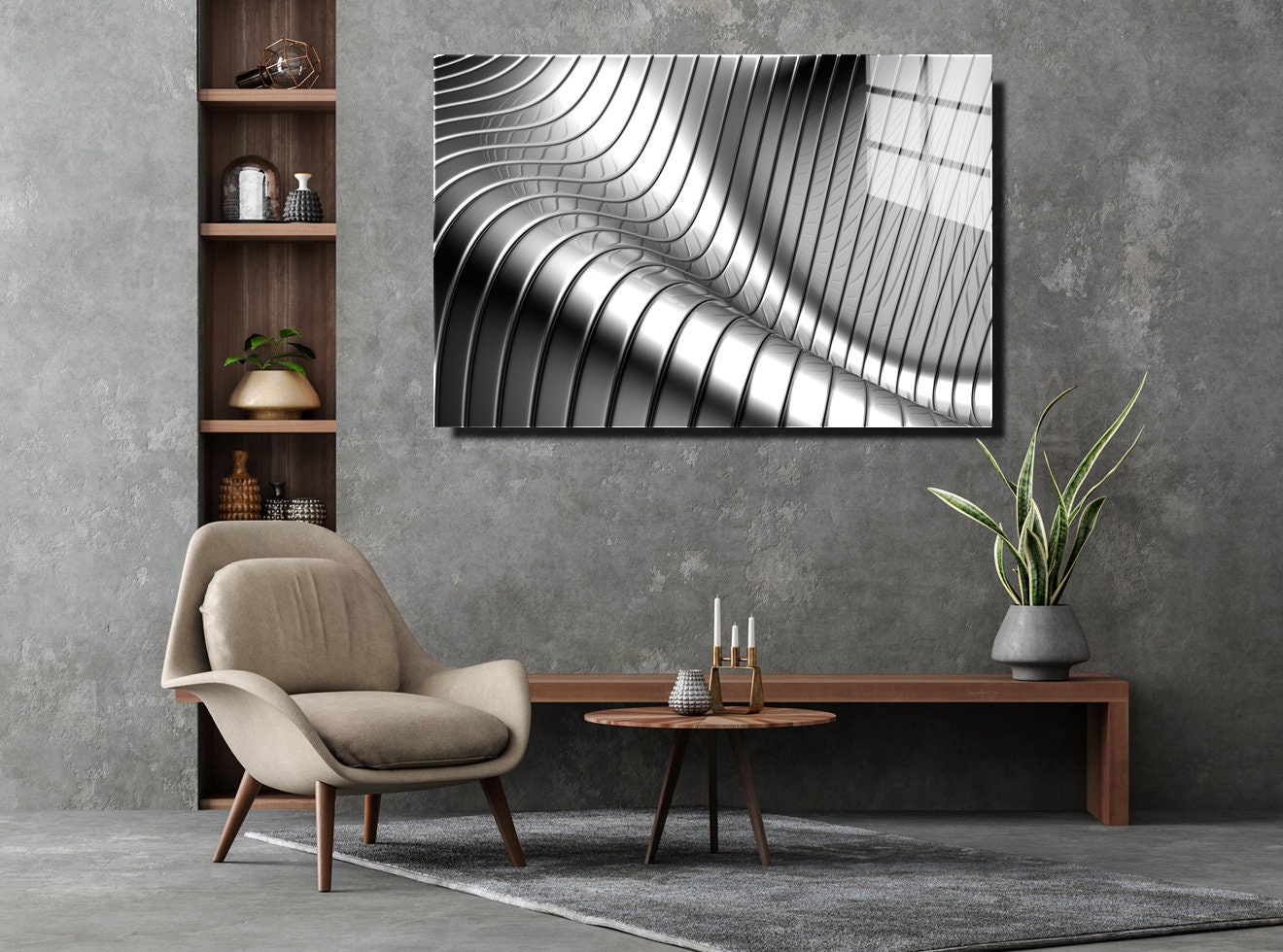 Abstract Glass Wall Art, Tempered Glass Printing Wall Art Natural and ...