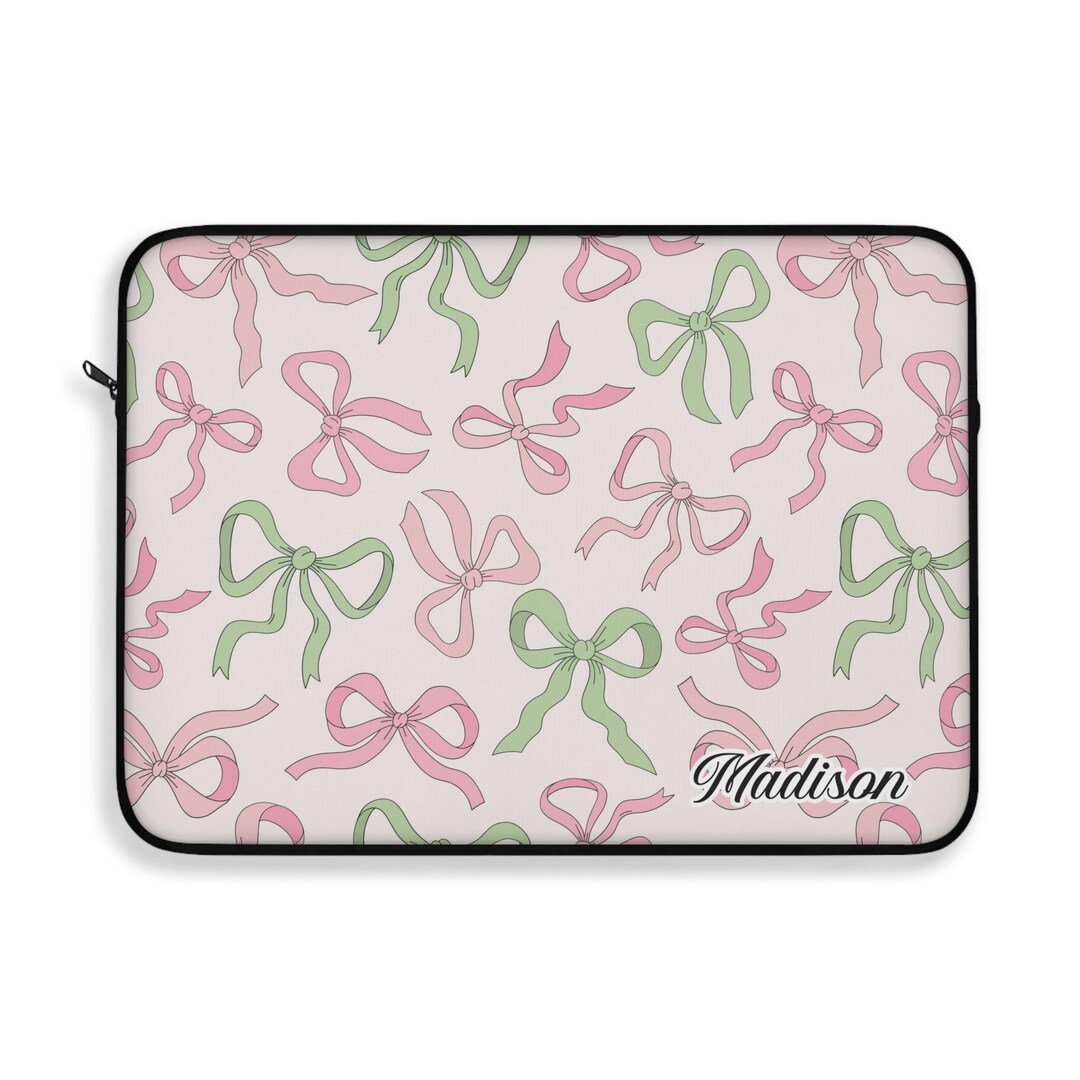 Custom Cute Ribbon Bows Laptop Sleeve | Unique 15 13 12 Inch Laptop ...