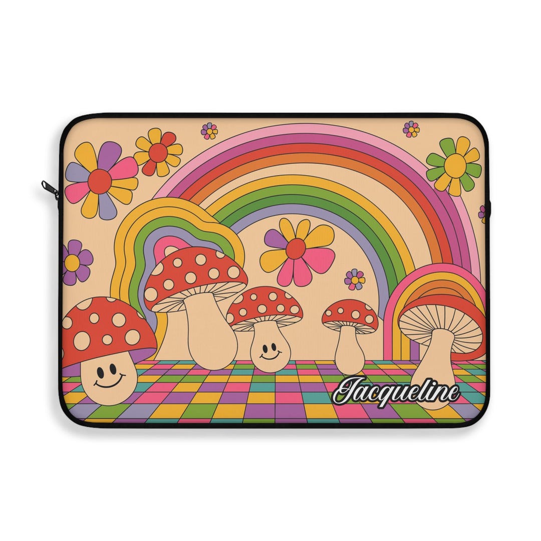 Custom Y2K Mushroom Laptop Sleeve | Cute Colorful Print 15 13 12 Inch ...