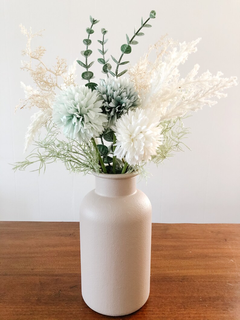 Romantic Minimalist Neutral Boho Faux Floral Bouquet - Etsy