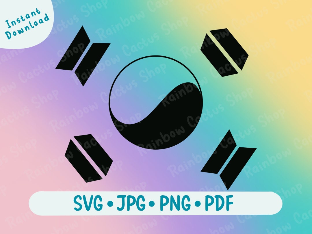 BTS ARMY Logo Flag svg png pdf jpg digital files Digital Files for ...