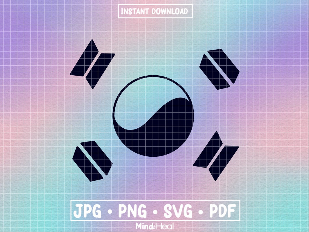 BTS ARMY Logo Flag Svg Png Pdf Jpg Digital Files for Silhouette or ...