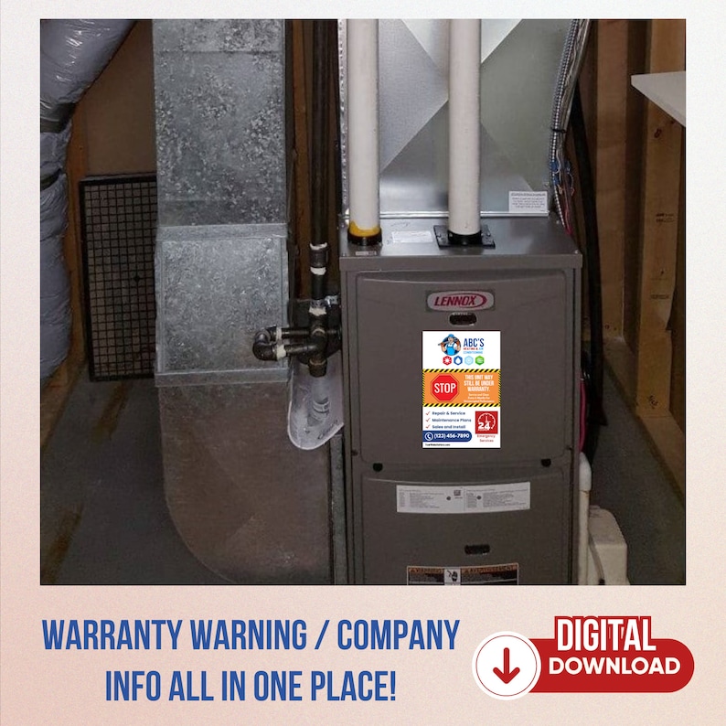 HVAC Unit Warranty Canva Template | Decal/magnet/sticker/vinyl Template ...