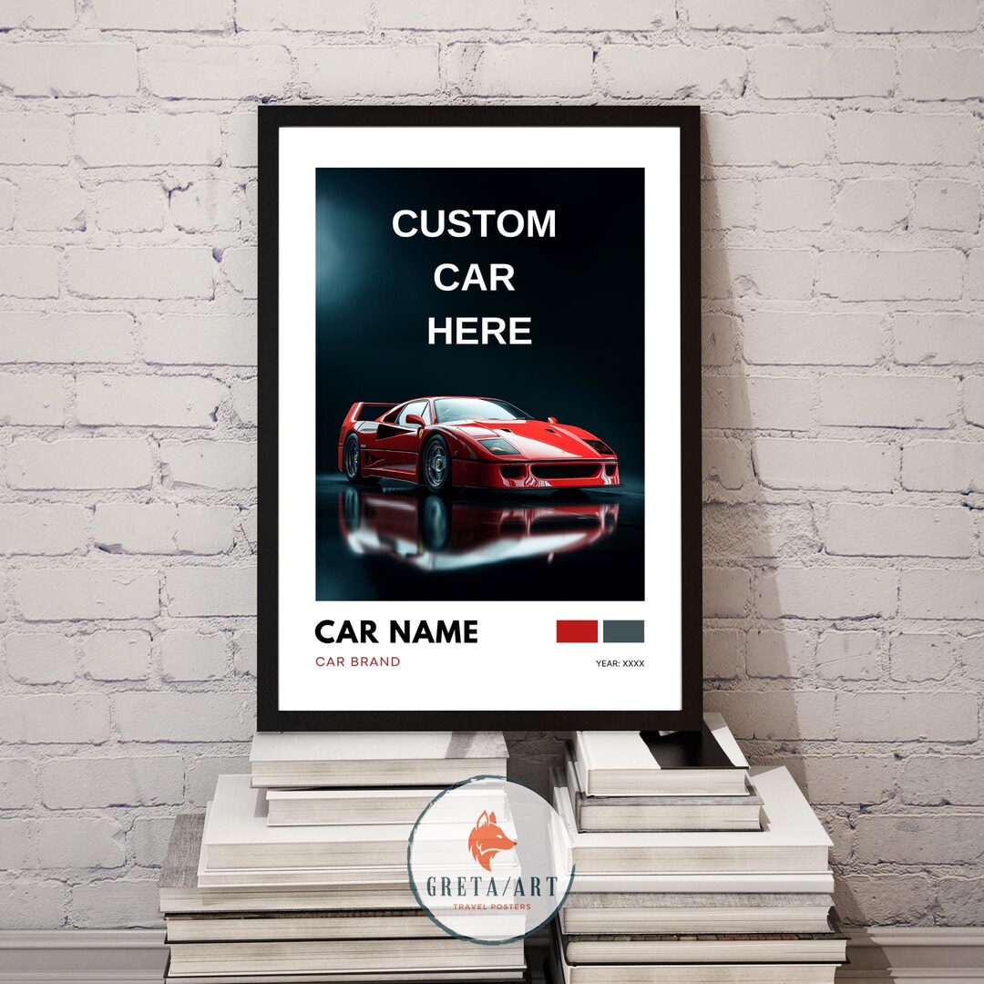 Custom Car Poster Personalised Hyper Car Print Super Car Wall Art ...