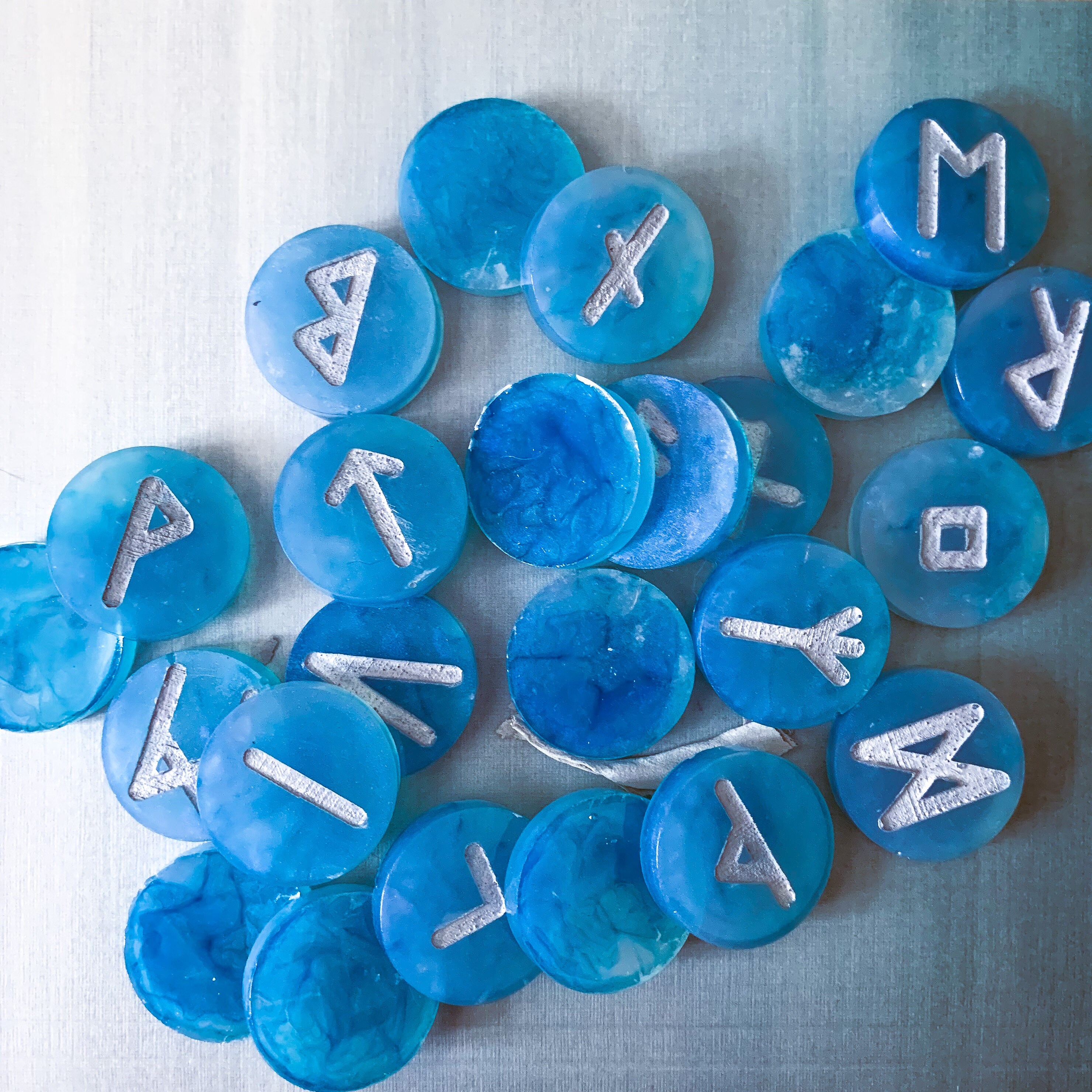 Custom Handmade Runes Set 24 Piece Elder Futhark with Gift | Etsy